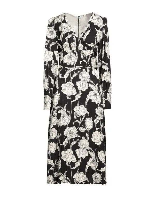 SEVENTY VENEZIA Midi Floral Dress - Black