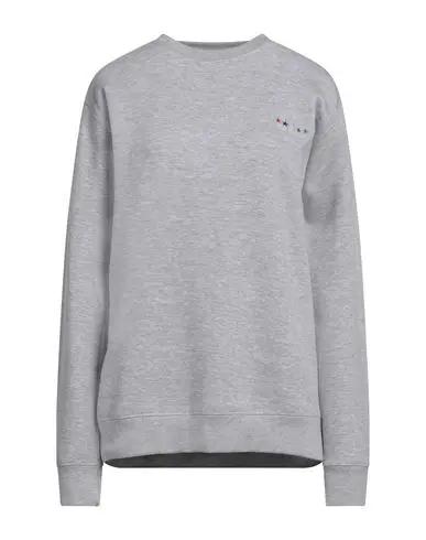THE EDITOR Fleece Sweatshirt With Embroidered Detailing - Grey