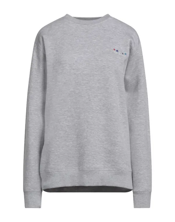 THE EDITOR Fleece Sweatshirt With Embroidered Detailing - Grey