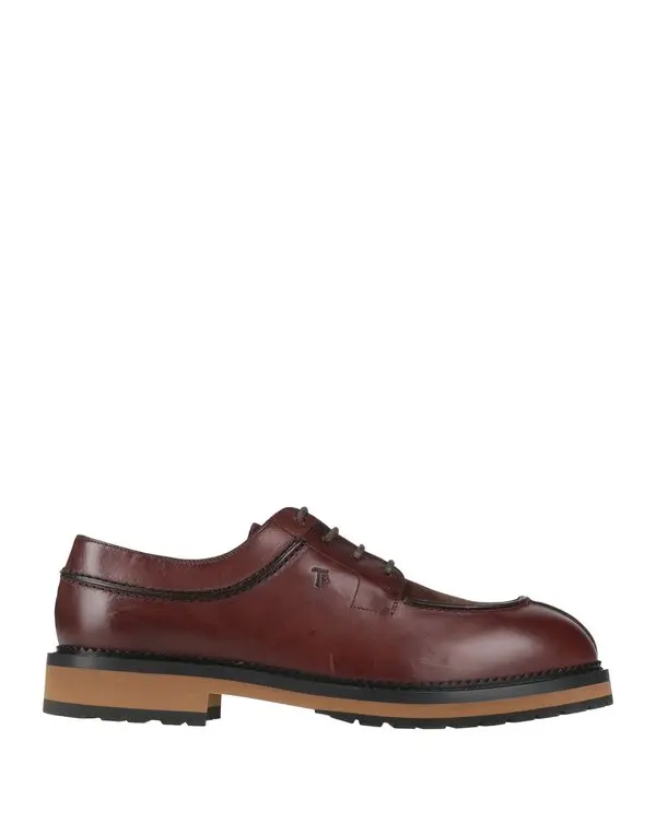 TOD'S Leather Lace-up Derby Shoes - Cocoa