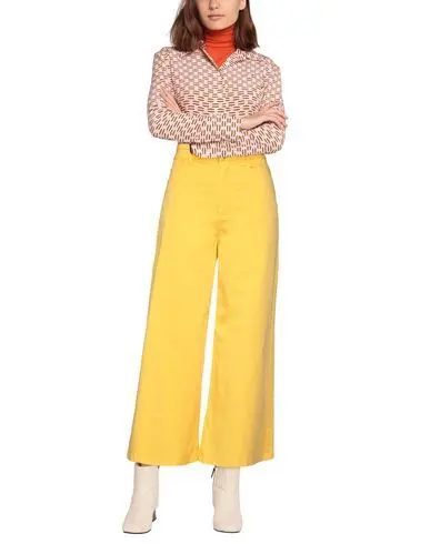 MANILA GRACE Wide Leg Trousers - Yellow