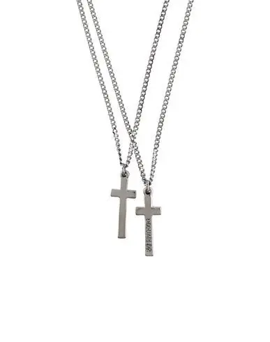 Dsquared2 Brass Cross Pendant Necklace - Grey
