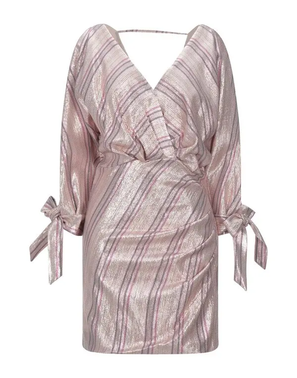 SIMONA CORSELLINI Mini Dress In Metallic Fiber - Pink
