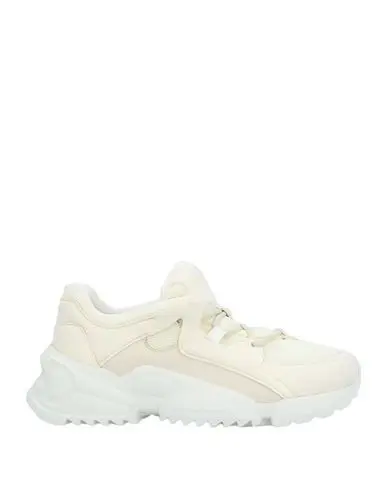 FERRAGAMO Calfskin And Textile Sneakers - White