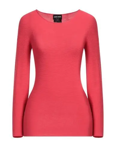 Giorgio Armani Crewneck Ribbed Knit Sweater - Tomato Red