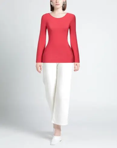 Giorgio Armani Crewneck Ribbed Knit Sweater - Tomato Red