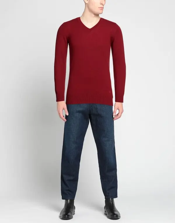 Emporio Armani Cashmere V-neck Sweater - Red