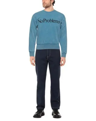 Aries Cotton Fleece Sweatshirt - Blue