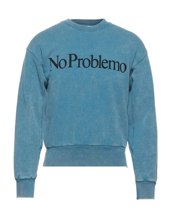 Aries Cotton Fleece Sweatshirt - Blue