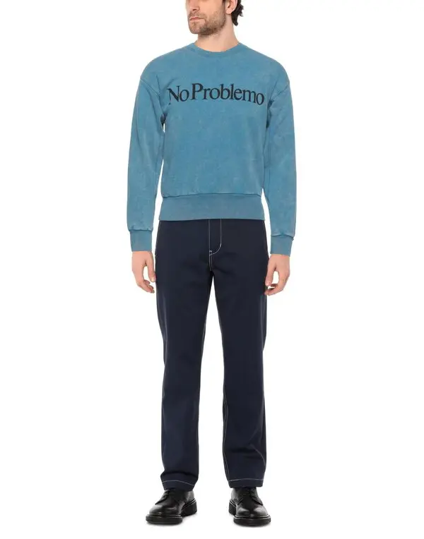 Aries Cotton Fleece Sweatshirt - Blue