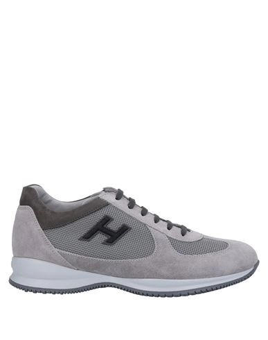 Hogan Sneakers Size Soft Leather, Textile Fibers - Light Grey