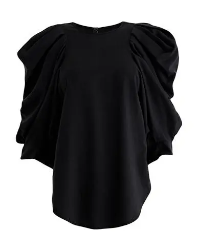Isabel Marant Woven Top With Puffed Sleeves - Black
