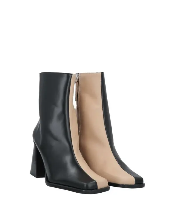 ALOHAS Two-tone Leather Ankle Boots