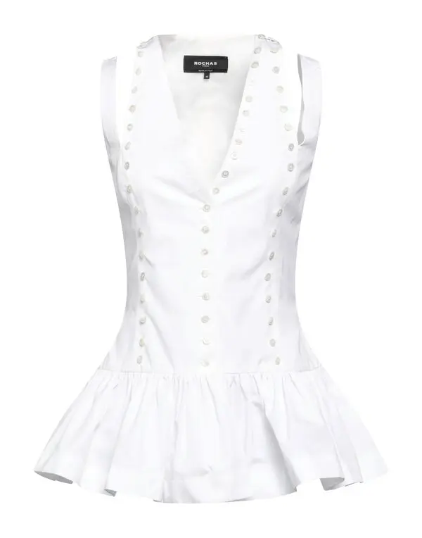 Rochas Peplum Top - White