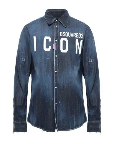 Dsquared2 Icon Denim Shirt Size Cotton, Elastane - Blue