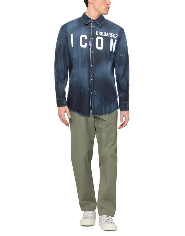 Dsquared2 Icon Denim Shirt Size Cotton, Elastane