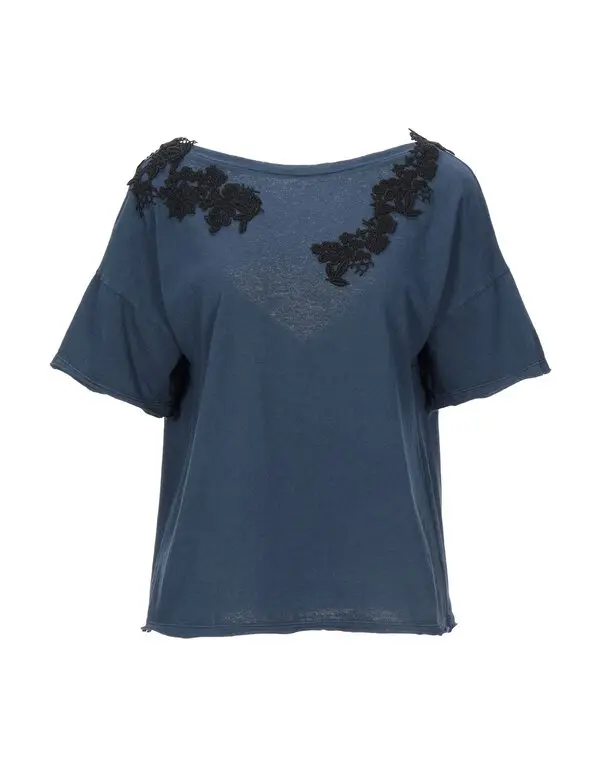 P JEAN P.jean T-shirt With Appliqués - Dark Blue