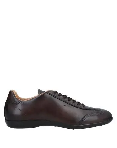 Santoni Soft Leather Sneakers - Dark Brown
