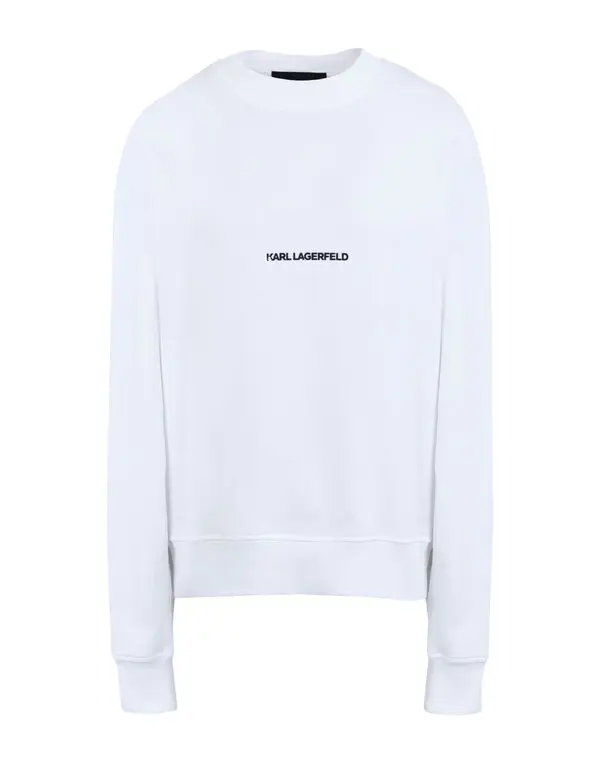 Karl Lagerfeld Organic Cotton Logo Sweatshirt - White