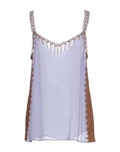 Pinko Viscose-blend Camisole With Lace Details - Lilac