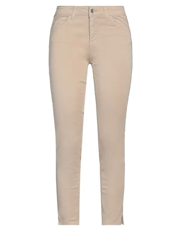 LIU •JO Tapered Leg Pants - Beige