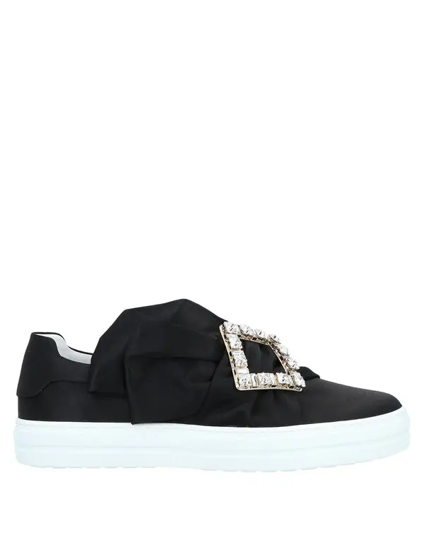 ROGER VIVIER Sneakers With Rhinestone Appliqués - Black