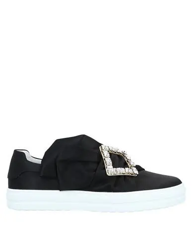 ROGER VIVIER Sneakers With Rhinestone Appliqués - Black
