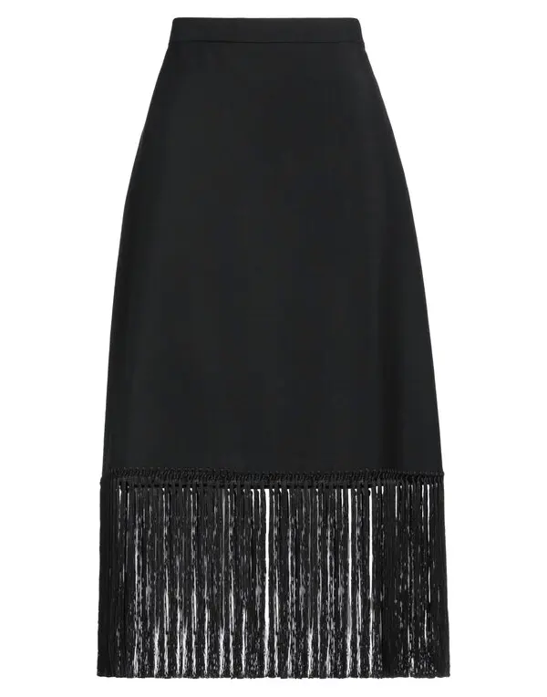 Burberry Midi Flared Skirt With Fringe
