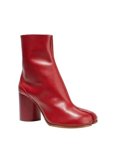 MAISON MARGIELA Leather Ankle Boots - Red