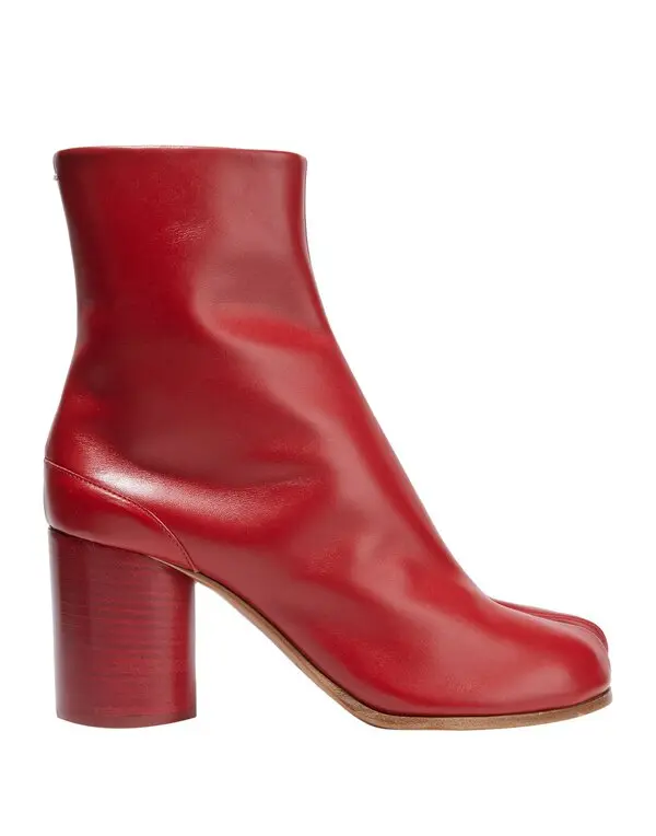 MAISON MARGIELA Leather Ankle Boots - Red