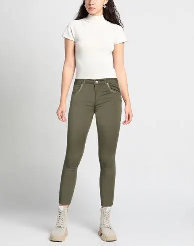 LIU •JO Slim Fit Twill Pants - Military Green