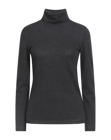 Majestic Filatures Long Sleeve Cotton Cashmere Turtleneck T-shirt - Grey