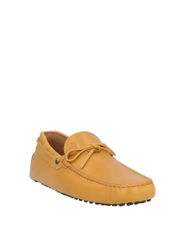 TOD'S Soft Leather Loafers - Yellow