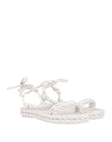 Valentino Garavani Leather Wedge Sandals - White