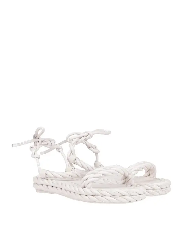 Valentino Garavani Leather Wedge Sandals - White