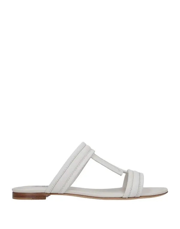 TOD'S Leather Sandals - White