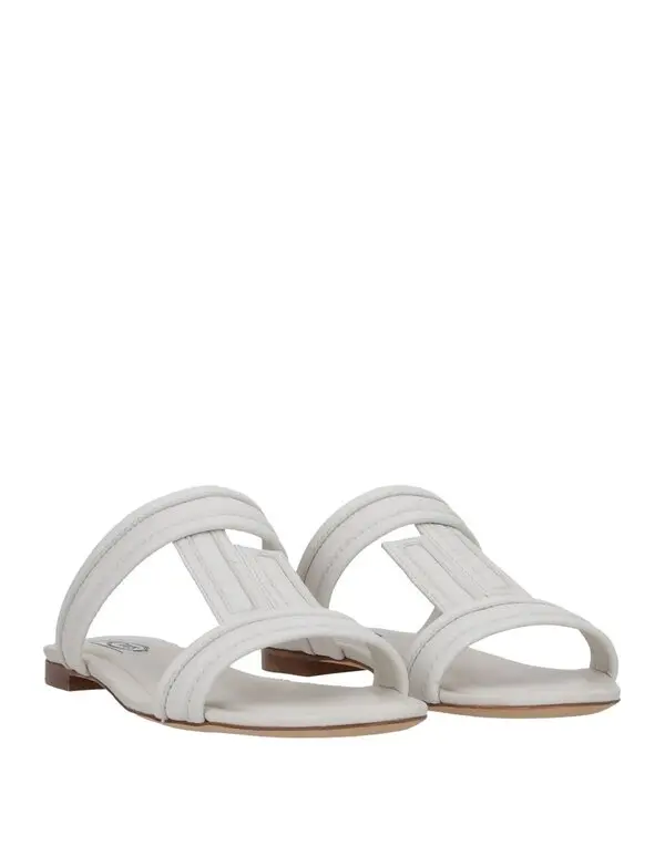 TOD'S Leather Sandals - White