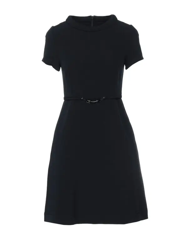 High Mini Flared Dress - Dark Blue