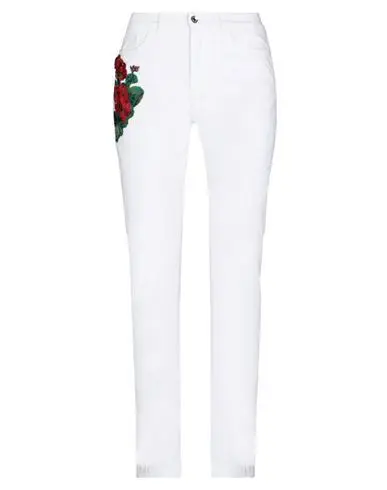 Dolce & Gabbana Cotton-blend Jeans With Embroidered Detailing
