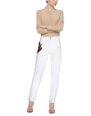 Dolce & Gabbana Cotton-blend Jeans With Embroidered Detailing