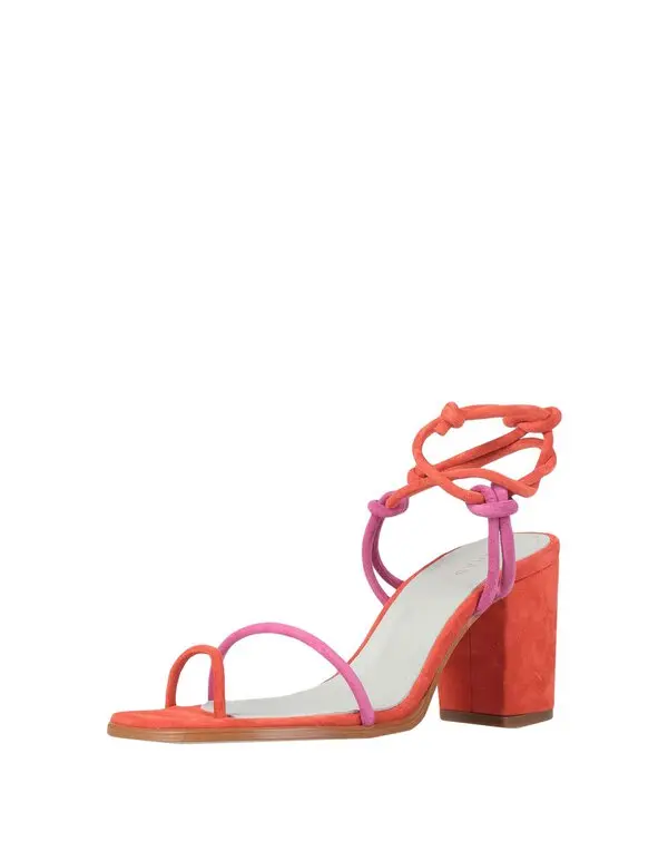 ALOHAS Leather Thong Sandals - Orange