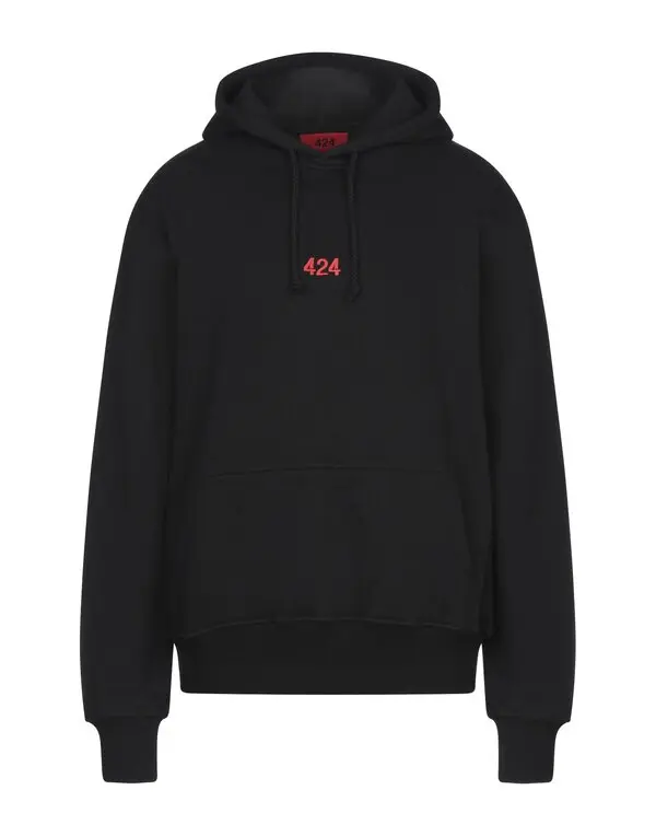 424 Embroidered Cotton Sweatshirt - Black