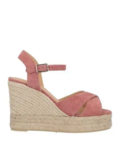 CastaÑer Wedge Espadrille Sandals In Suede - Pink