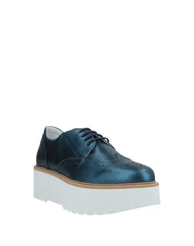 Hogan Lace-up Shoes In Leather - Blue