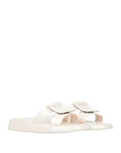 ROGER VIVIER Leather Wedge Sandals With Buckle Detail