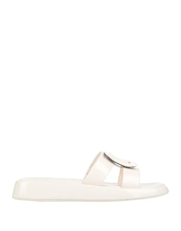 ROGER VIVIER Leather Wedge Sandals With Buckle Detail