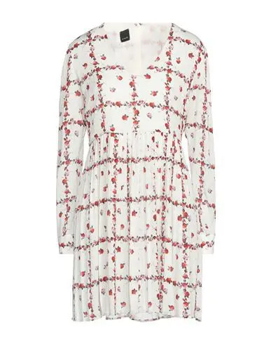 Pinko Mini Floral Print Crepe Dress - White