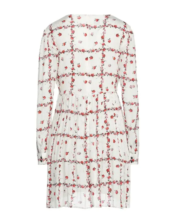 Pinko Mini Floral Print Crepe Dress - White