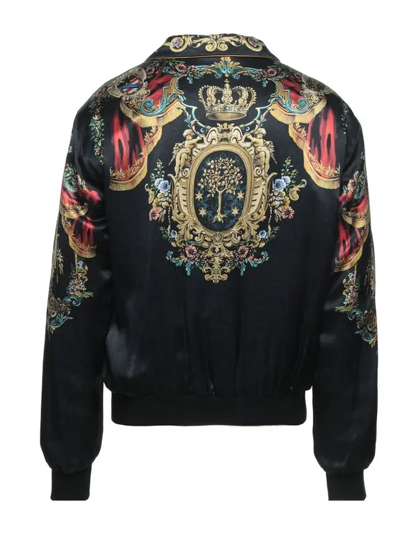 Dolce & Gabbana Jacket In Silk Blend With Embroidered Details