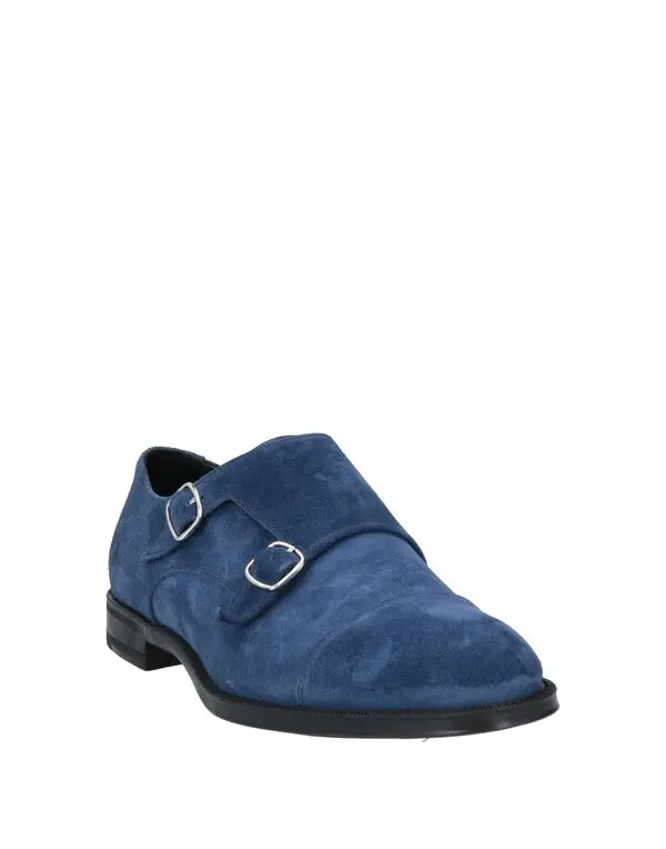 DOUCAL'S Loafers In Leather With Monk Strap - Blue